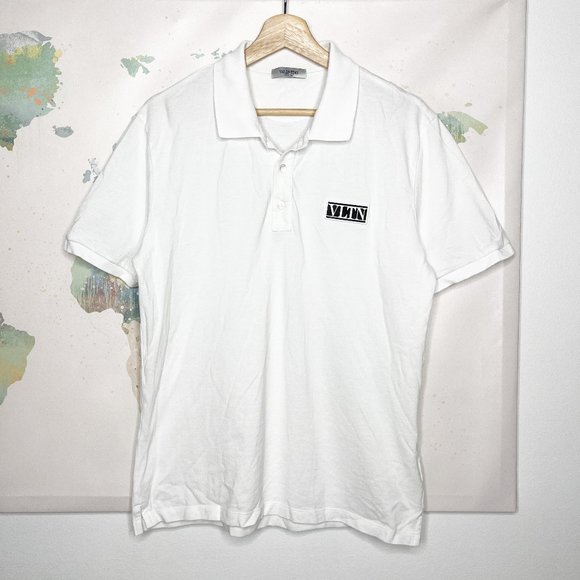 Valentino | Shirts | Valentino Garavini Polo Shirt Sz Medium Vltn Logo ...
